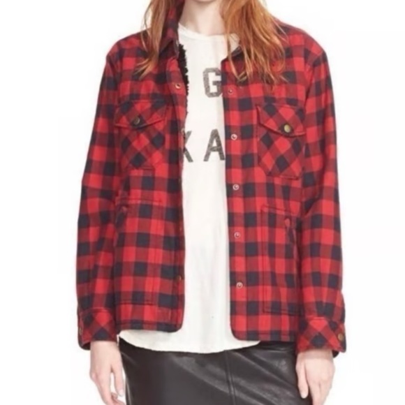 THE GREAT. | Jackets & Coats | The Great Current Elliot Red Black ...
